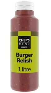 Chef’s Menu Burger Relish 1 Litre - Groceries 2 Go